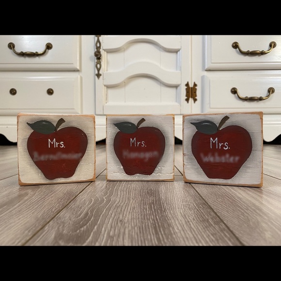 Holiday | Rustic Farmhouse Apple Block Teacher Gift | Poshmark
